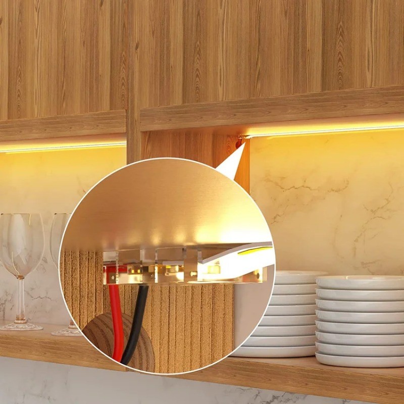 Cob LED สายไฟ 5 8 10 มม.การเชื่อมต่อ Solderless Mini Buckle FCOB RGB ...