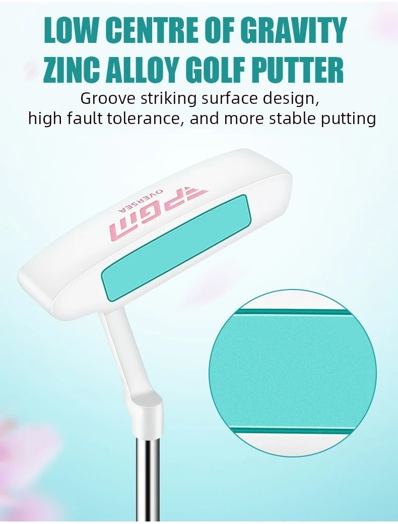 PGM Golf Beginner ซ้ายขวา Handed Golf Putter ผู้ชายผู้หญิง Club พร้อมการออกแบบเส้นเล็ง TUG051 ...
