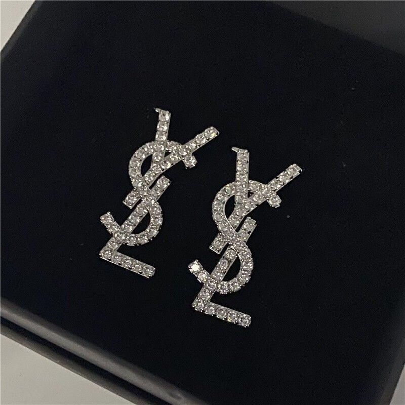 Yves Saint Laurent YSL Letter ต่างหูอินเทอร์เน็ตคนดังใหม่อินเทรนด์ ...