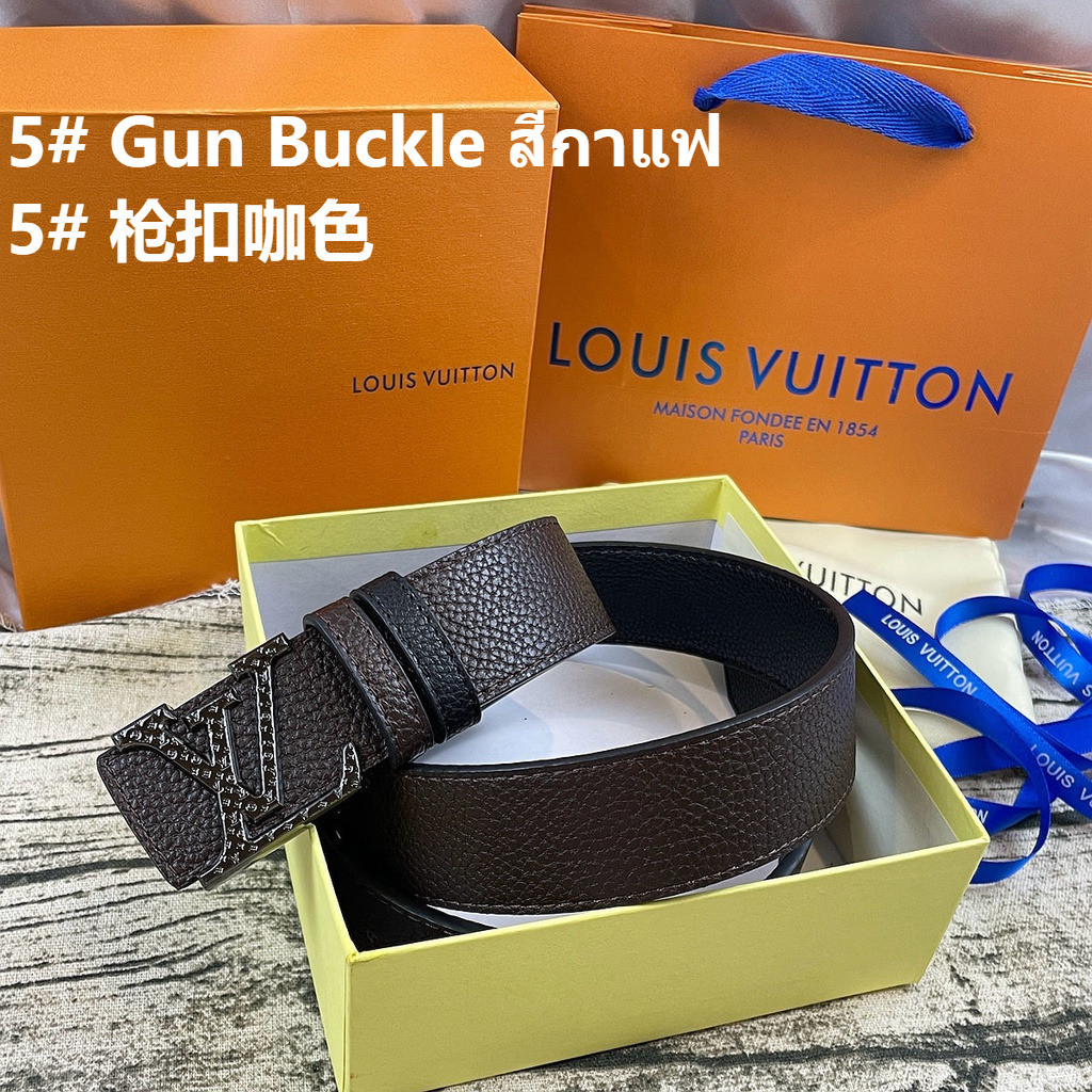 2025 VL Belt เข็มขัดยีนส์ลำลองด้านเดียวคุณภาพสูงหัวเข็มขัดผู้ชายอเนก ...