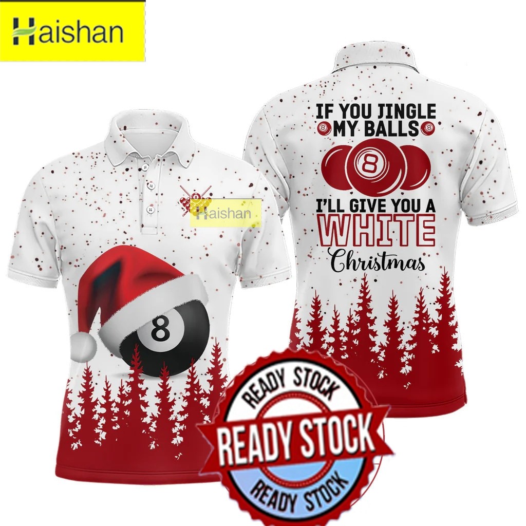รูปแบบคริสต์มาส billiard Santa Ball Pins ส่วนบุคคลพิมพ์เสื้อ unisex ...