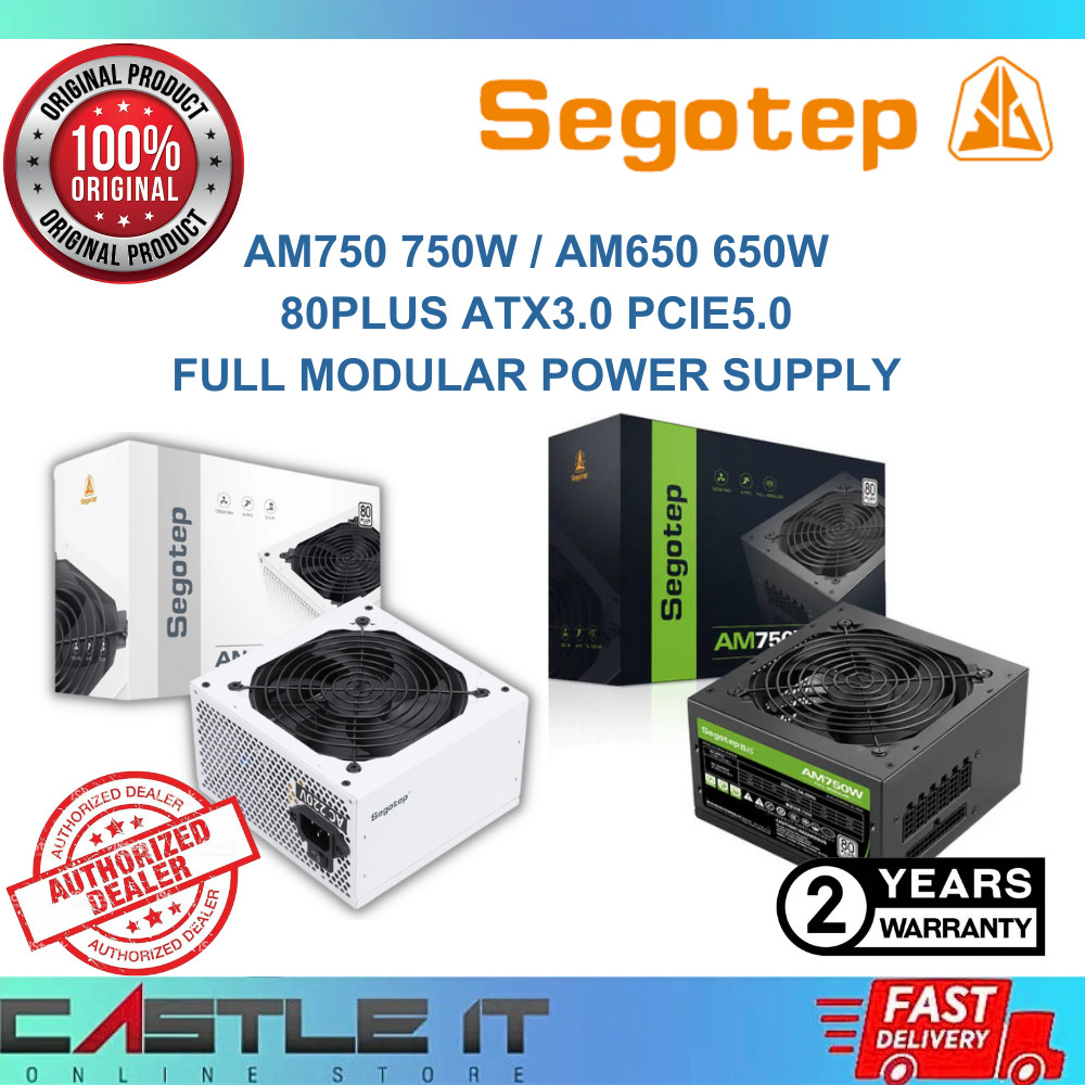 Segotep AM750 AM650 650W 750W แหล่งจ่ายไฟ ATX3.0 PCIE5.0 80PLUS แหล่งจ่ายไฟสีดําสีขาว | Shopee ...