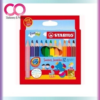 ในสต็อกพร้อมสต็อกใน MALAYSIA Stabilo Jumbo Colour Pencil 12S/12L/18L ...