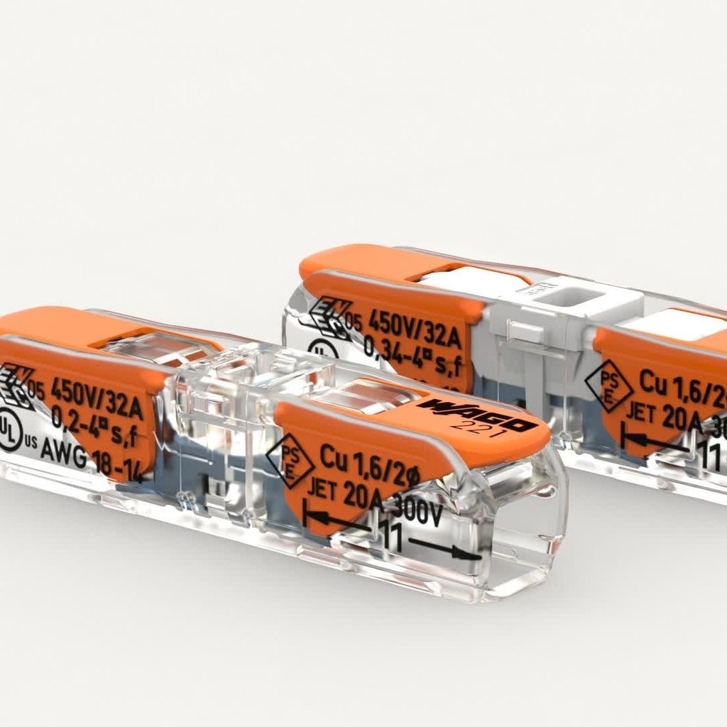 Quick Connector Original WAGO 221-2411 Terminal 4 สายสี่เหลี่ยมเชื่อม ...
