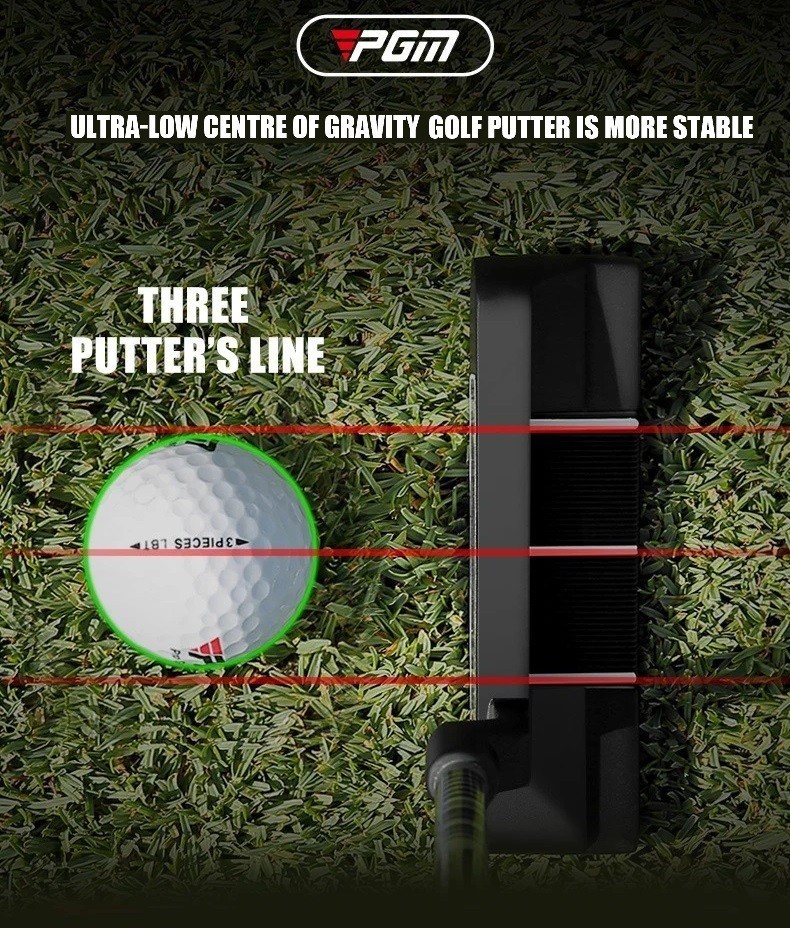 PGM Golf Beginner ซ้ายขวา Handed Golf Putter ผู้ชายผู้หญิง Club พร้อมการออกแบบเส้นเล็ง TUG051 ...