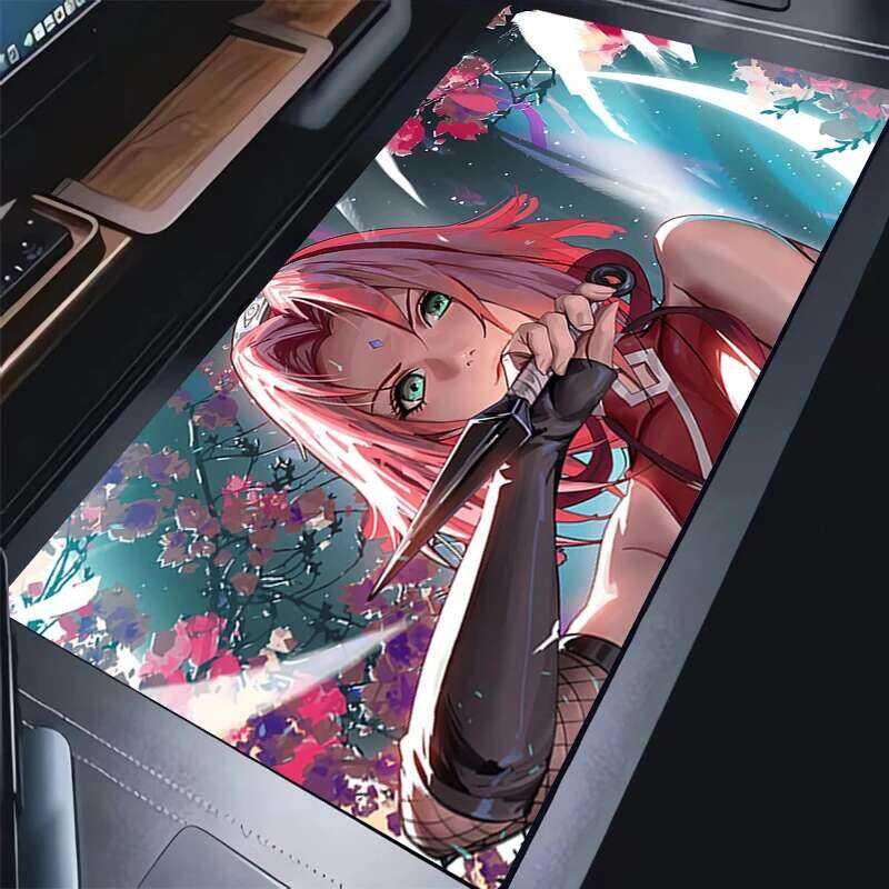 แผ่นรองเมาส์ PC สีชมพู Sakura Gamer Kawaii Mousepad แล็ปท็อปญี่ปุ่นอะ ...