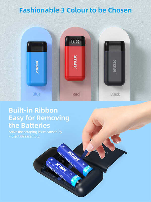 Δ XTAR เครื่องชาร์จแบตเตอรี่ Pb2sl Qc3.0 ชาร์จเร็ว 21700 20700 18 ...