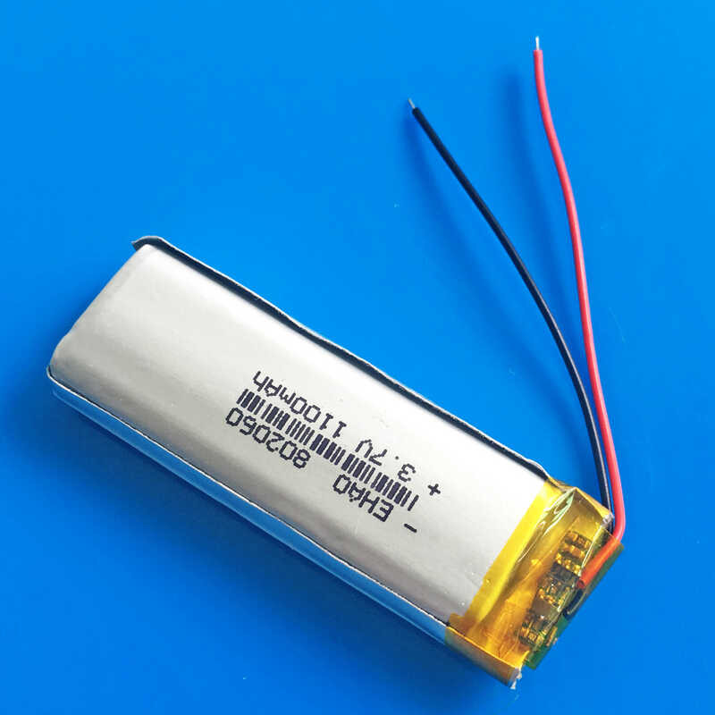 Δ 3.7 โวลต์ 1100Mah 802060 ลิเธียมโพลิเมอร์ลิเธียมไลออนแบต | Shopee ...