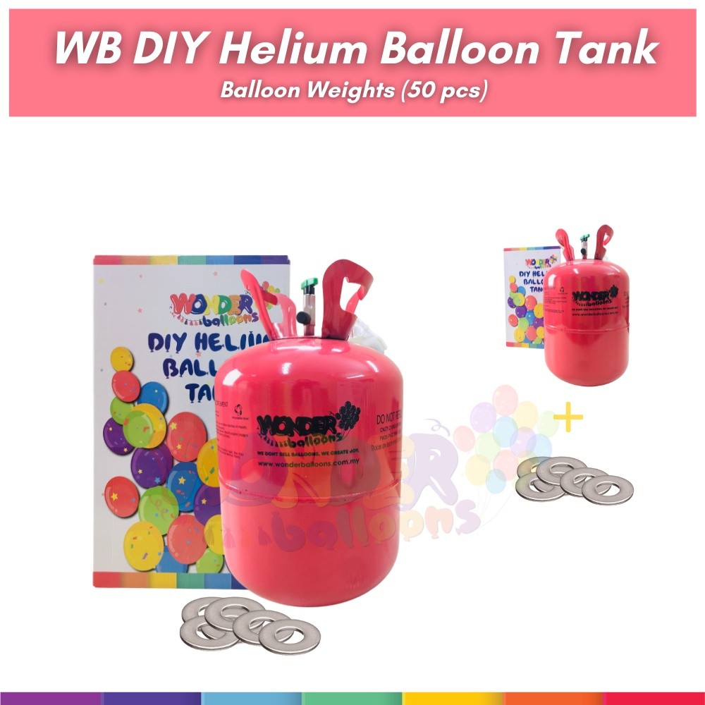 In stock {TANK + RING 50PC} WB DIY HELIUM GAS TANK + HELIUM BALLOON ...