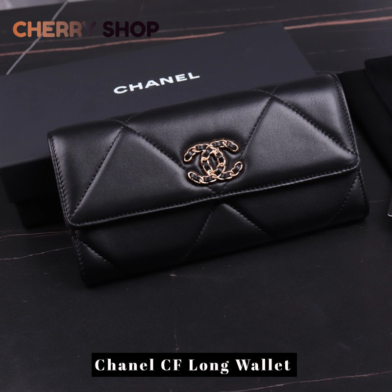 ชาแนล Chanel CF Long Wallet ผู้หญิง / กระเป๋าสตางค์ใบยาว AP0953 ...