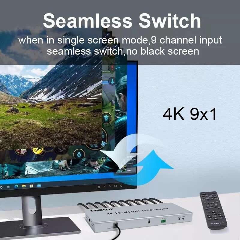 4k 9x1 HDMI Multi-viewer 9 พอร์ต 9 ช่องอินพุต HDMI เป็น 1 TV Monitor ...