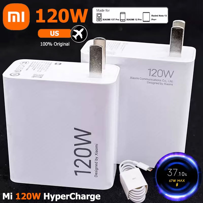 Original Xiaomi 120W Charger Fast turbo Charge Hypercharge Adapter ...
