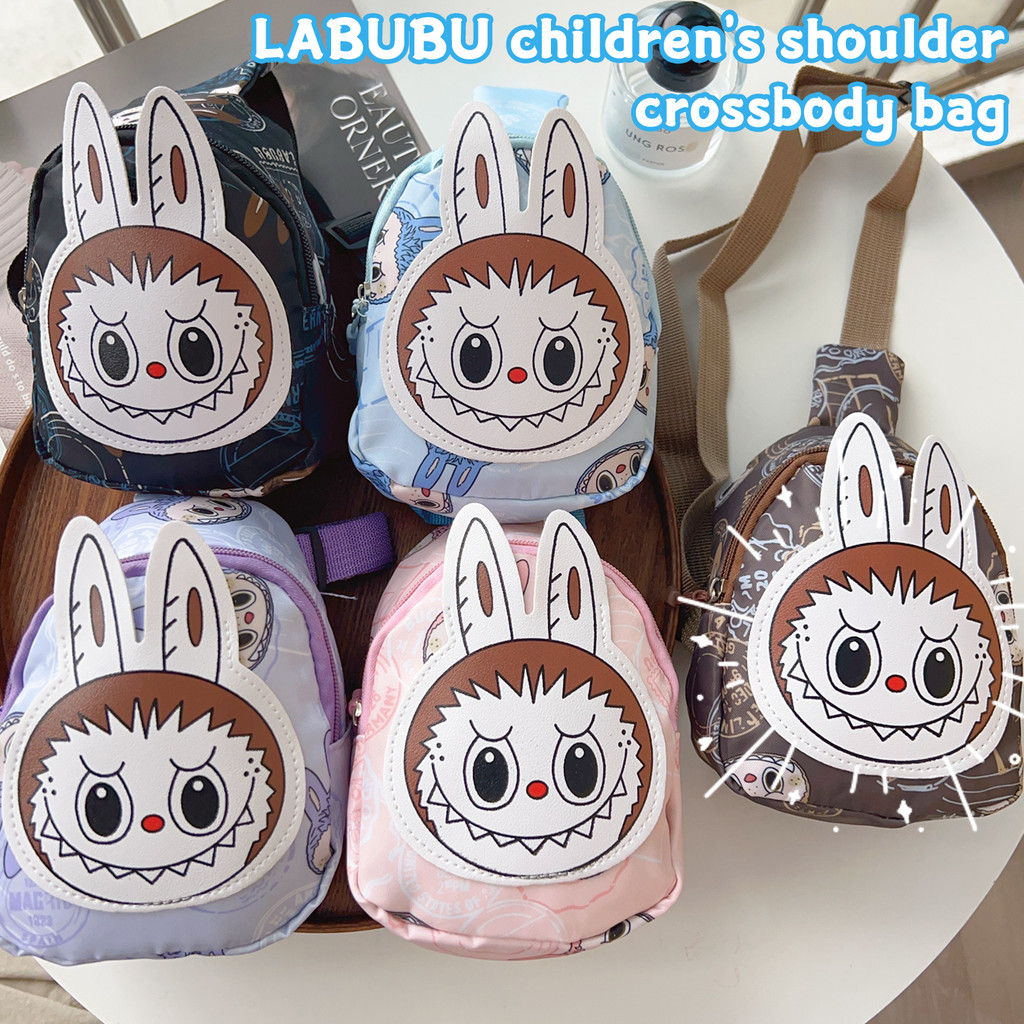 การ์ตูน Labubu Plush Toy Crossbody - Creative Rabbit Ear Elf Pattern ...