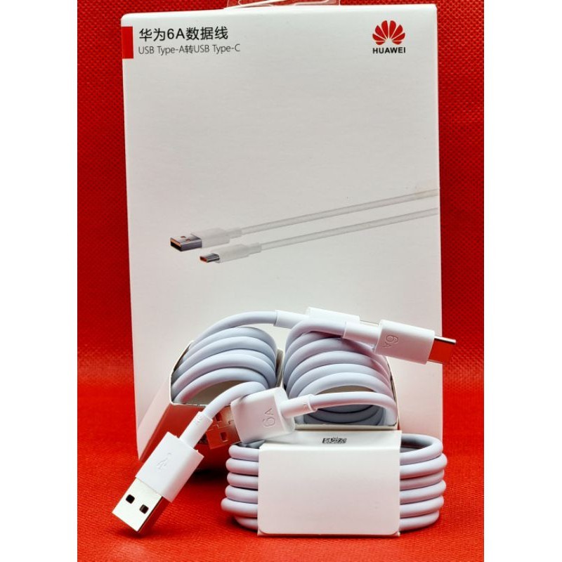 ในสต็อก Original Huawei 11v 6A Max 66W SuperCharge 1.0M USB-A ถึง USB Type C Data Sync Cable ...