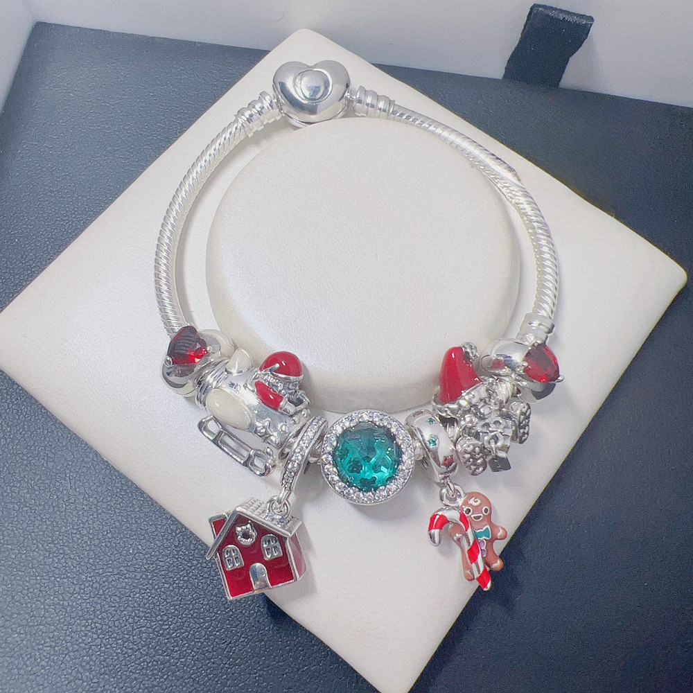 Pandora Pandora 925 Silver Santa Claus Collection สร้อยข้อมือชุดจับคู่ ...