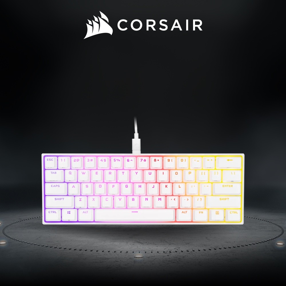 Corsair CORSAIR K65 RGB MINI 60 CHERRY MX Red White | Shopee Thailand
