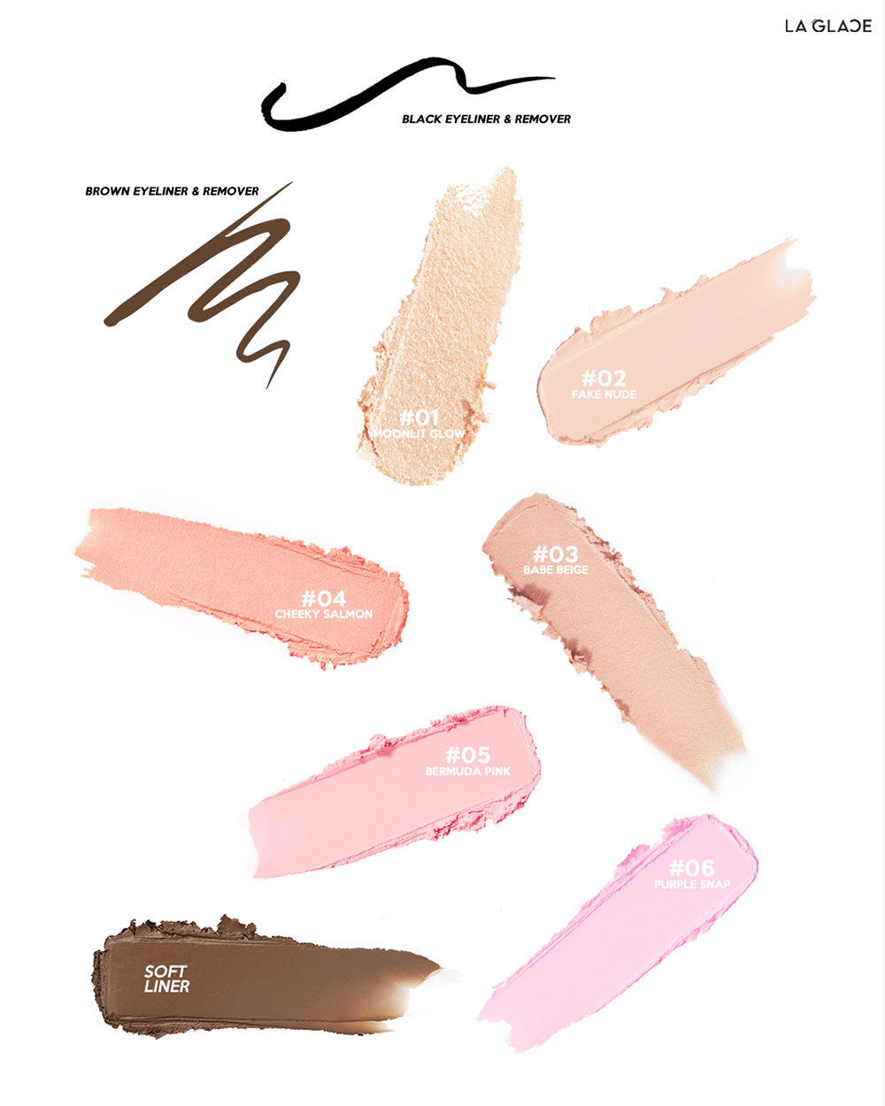 LA GLACE Fiery Baby-Dolly Eye Stick 0.28g ลากลาส ปากกาดอลลี่อาย 2in1 ...