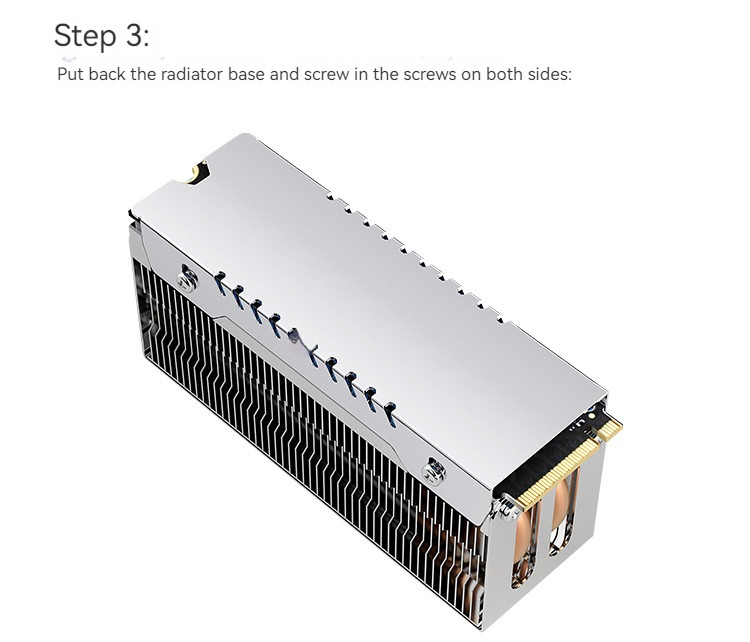 Teucer M2-10 Dual ท่อความร้อนฮีทซิงค์ M.2 2280 NVMe SSD Cooler พร้อม ...