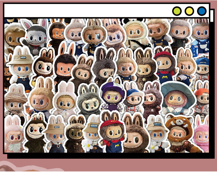 Popmart Labubu Stickers - สติ๊กเกอร์ DIY POP MART น่ารักสําหรับวารสาร ...