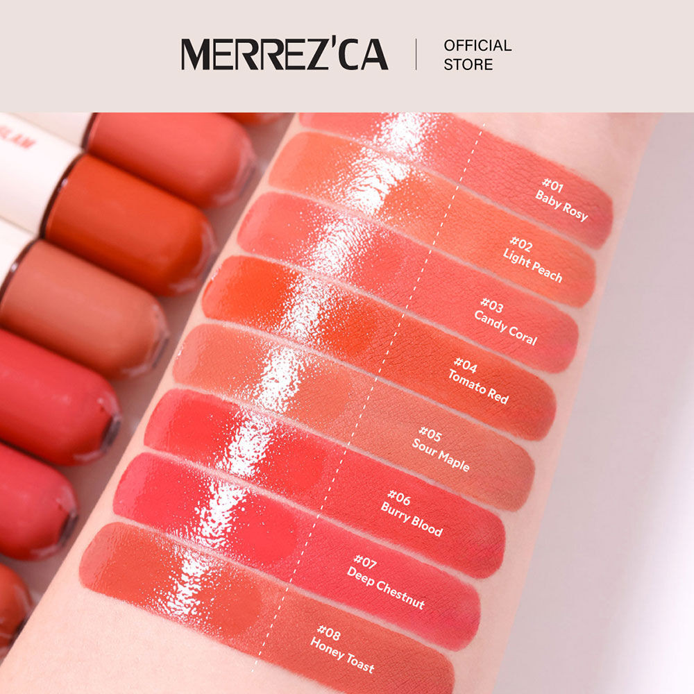 Merrezca Glaze & Glam Duo Lip 4ml เมอร์เรซกา ลิปดูโอ้สองหัว เนื้อสัมผัส ...