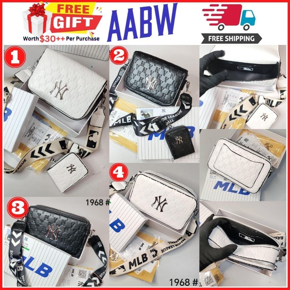 กระเป๋าสะพายข้าง MLB Embo Monogram เกาหลี New York Yankees 1962 1968 ...