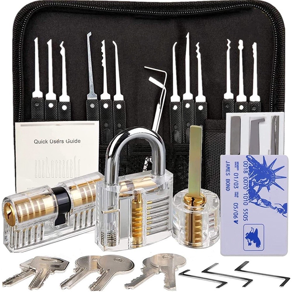 ในสต็อก Professional Lock Pick Set, Picking Tool Clear Practice Keylock ...