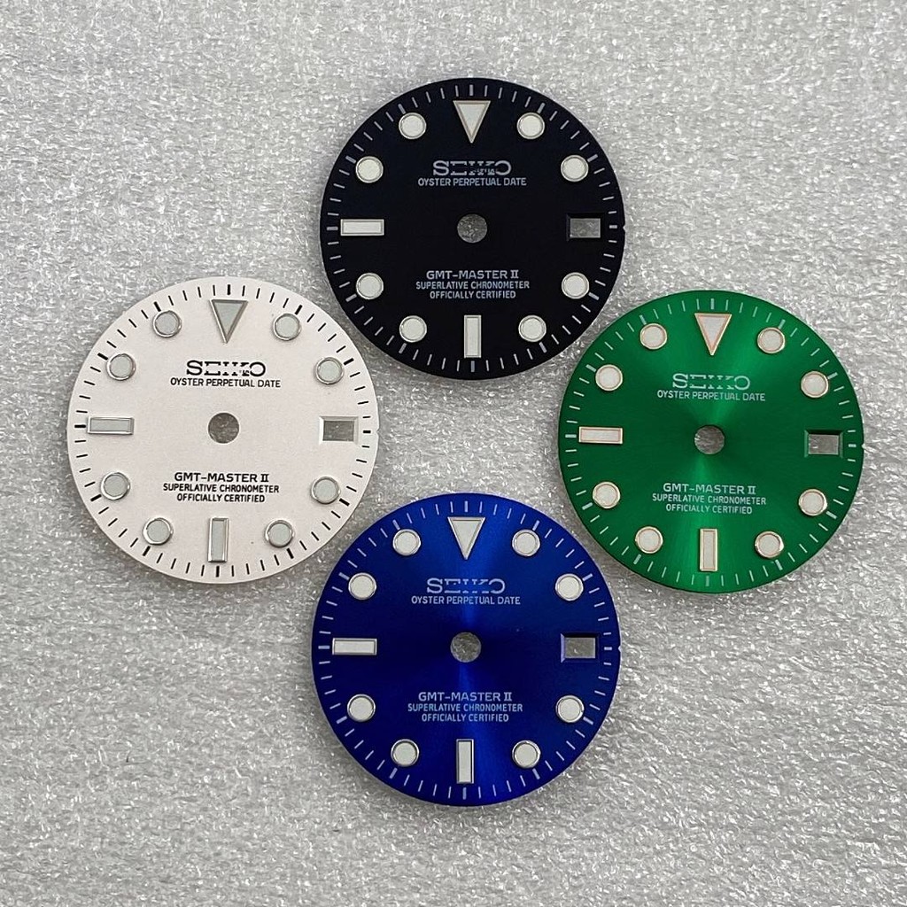 NH34 Dial gmt พิมพ์มาตรฐานสไตล์ใหม่ Modified Dial ขนาด 28.5 มม.Ice Blue ...