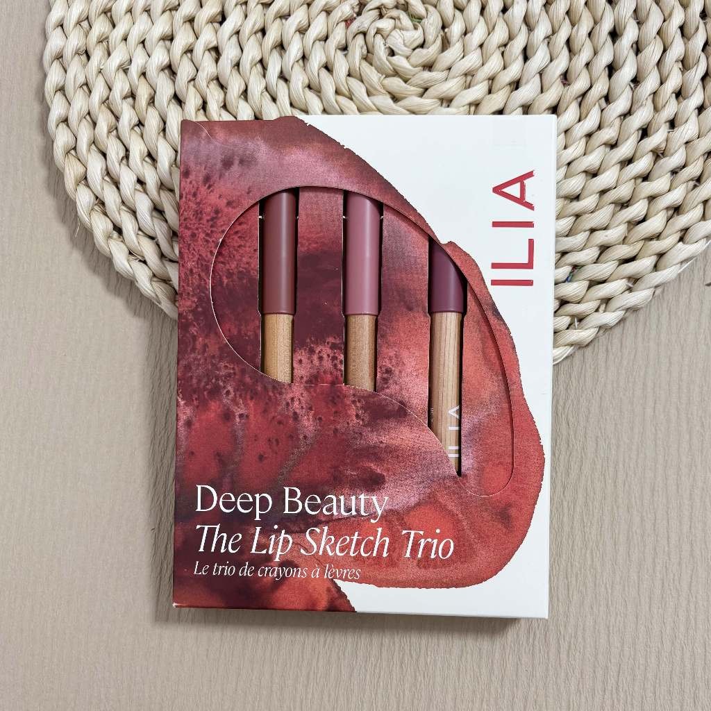 Ilia Mini Lip Sketch Trio - ลิปสติกติดทนนาน + Lipliner Crayons | Shopee ...