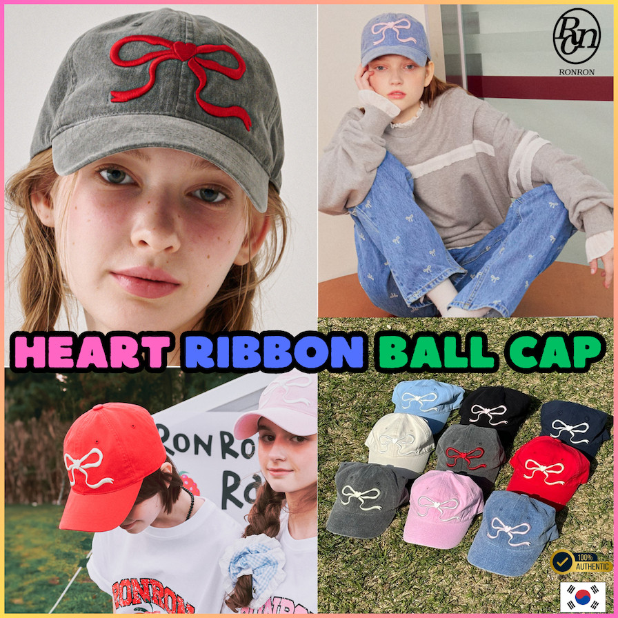 RONRON] Heart RIBBON BALL CAP/9 สี lki | Shopee Thailand