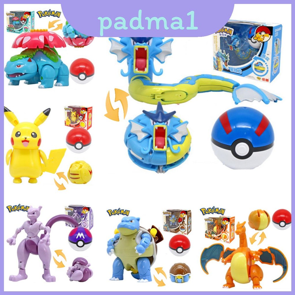 Pokemon Egg Transforming Figures Pikachu Charizard ของเล่นสะสม ...