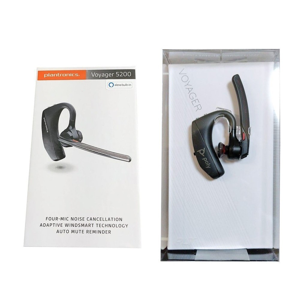 Poly Voyager 5200 Noise Cancelling Wireless Mono Bluetooth Headset ...