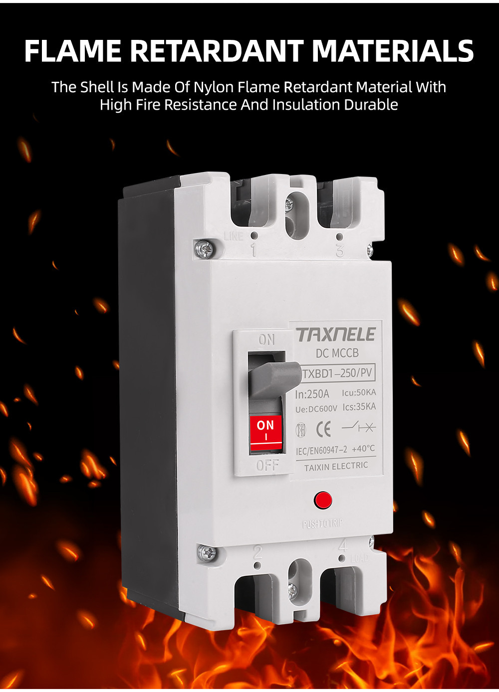 Solar Molded Case DC Circuit Breaker MCCB Overload Protector Solar ...
