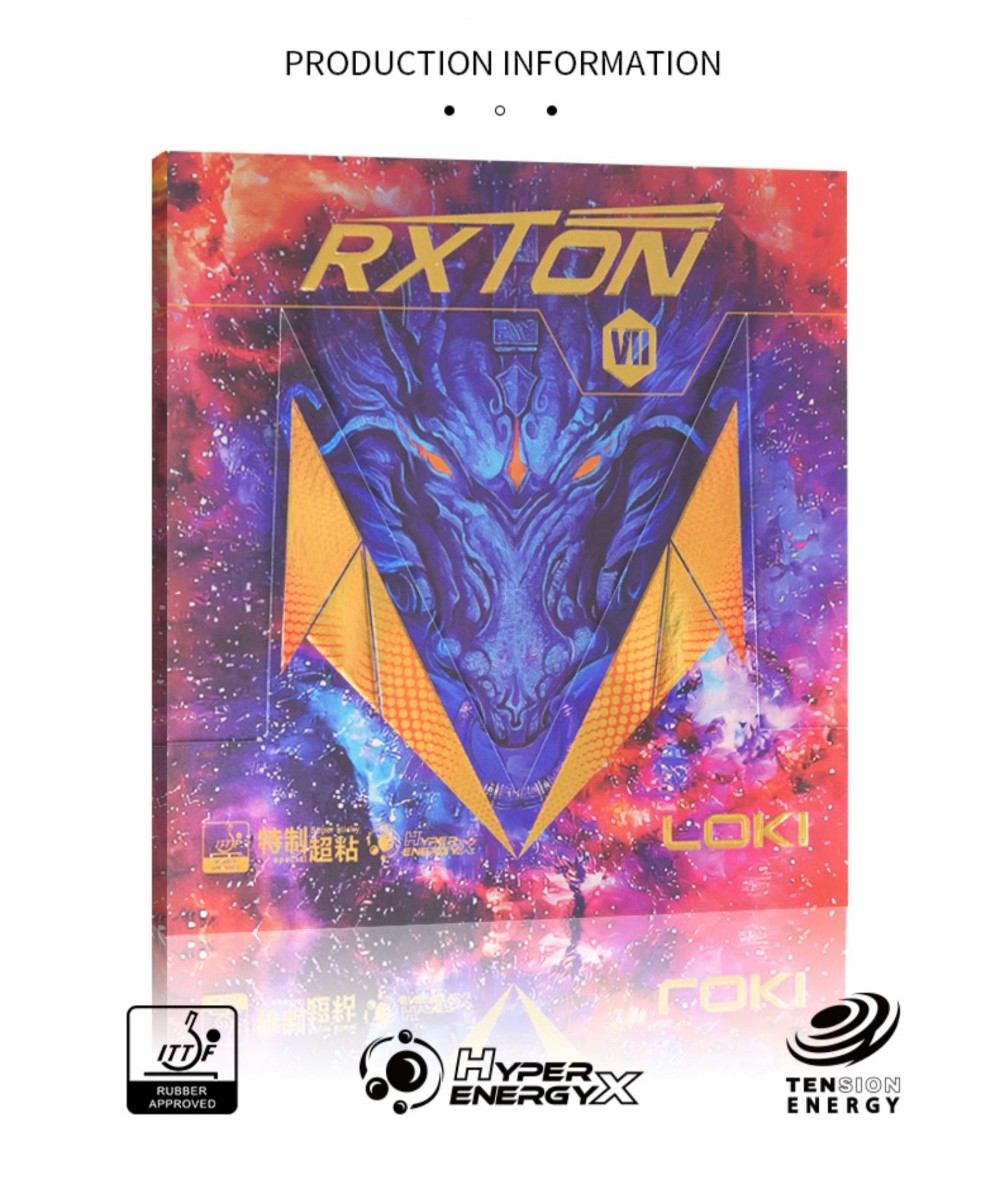 Original LOKI RXTON VII ยางปิงปอง Super Sticky RXTON 7 ฟองน้ําปิงปองสี ...