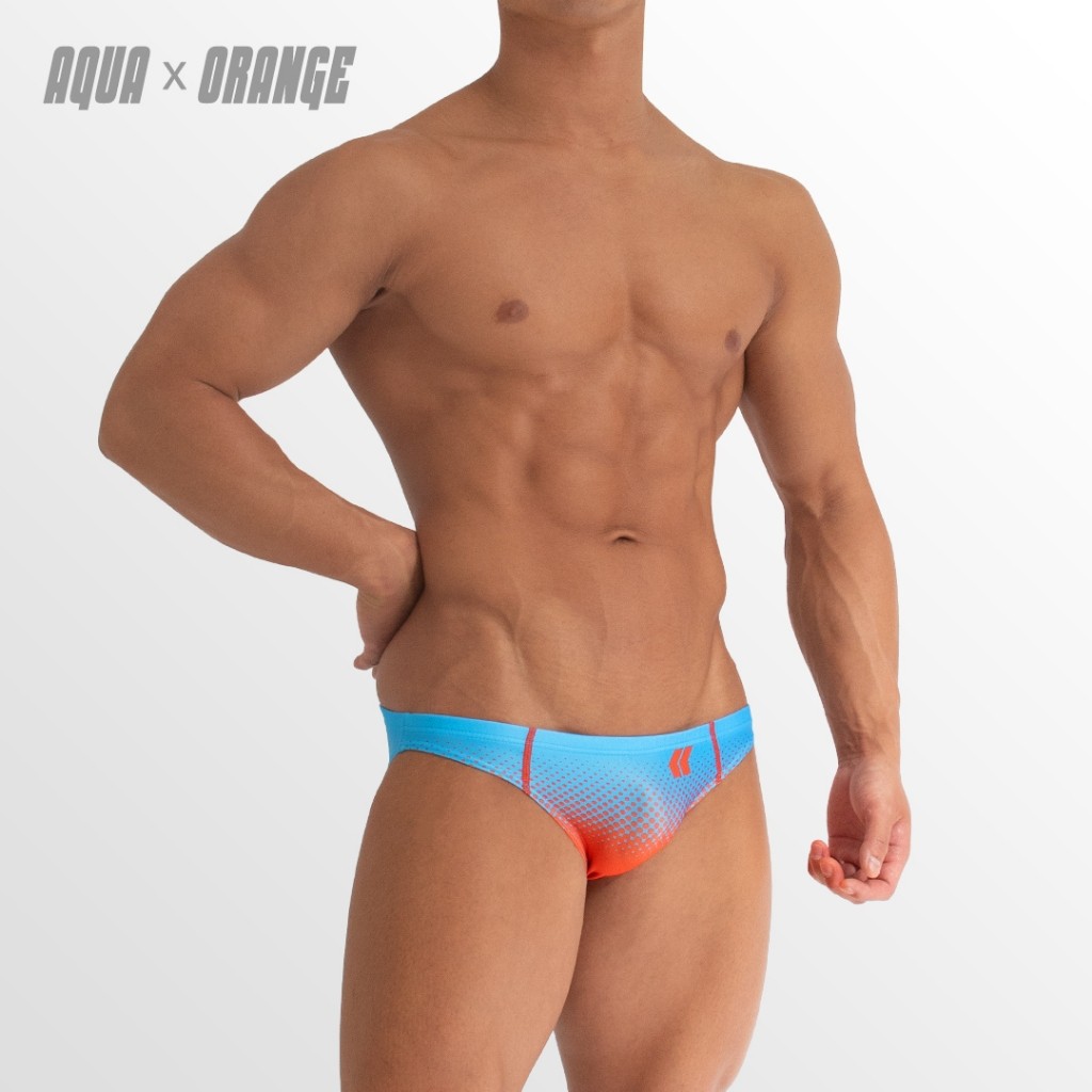 Egde SPLASH Super Low Rise Bikini Lingerie - Aqua x Orange - 3398 | Shopee Thailand