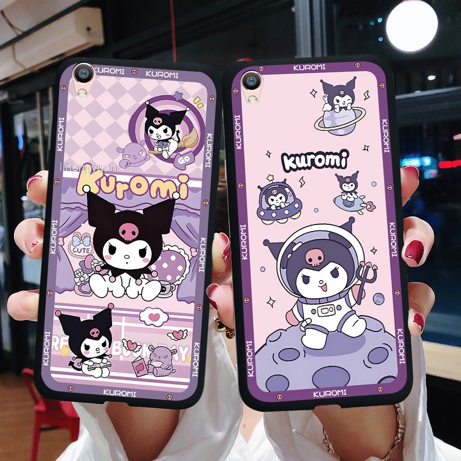 OPPO F1 Plus OPPO R9 OPPO R9m เคสโทรศัพท์ลายการ์ตูน Kuromi น่ารักพร้อม ...
