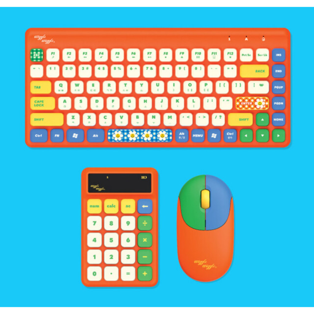 [ABKO & Wiggle Wiggle] ชุดคีย์บอร์ดและเมาส์ไร้สาย | Shopee Thailand