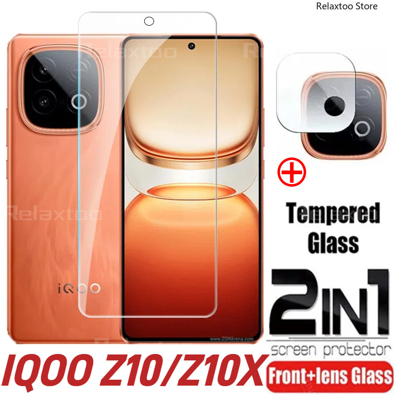 IQOOZ10 2in1 3Dโค้งกระจกนิรภัยสําหรับVIVO IQOO Z10 X Turbo Pro Z10X Z10TurboPro 5G 4Gด้านหลัง ...