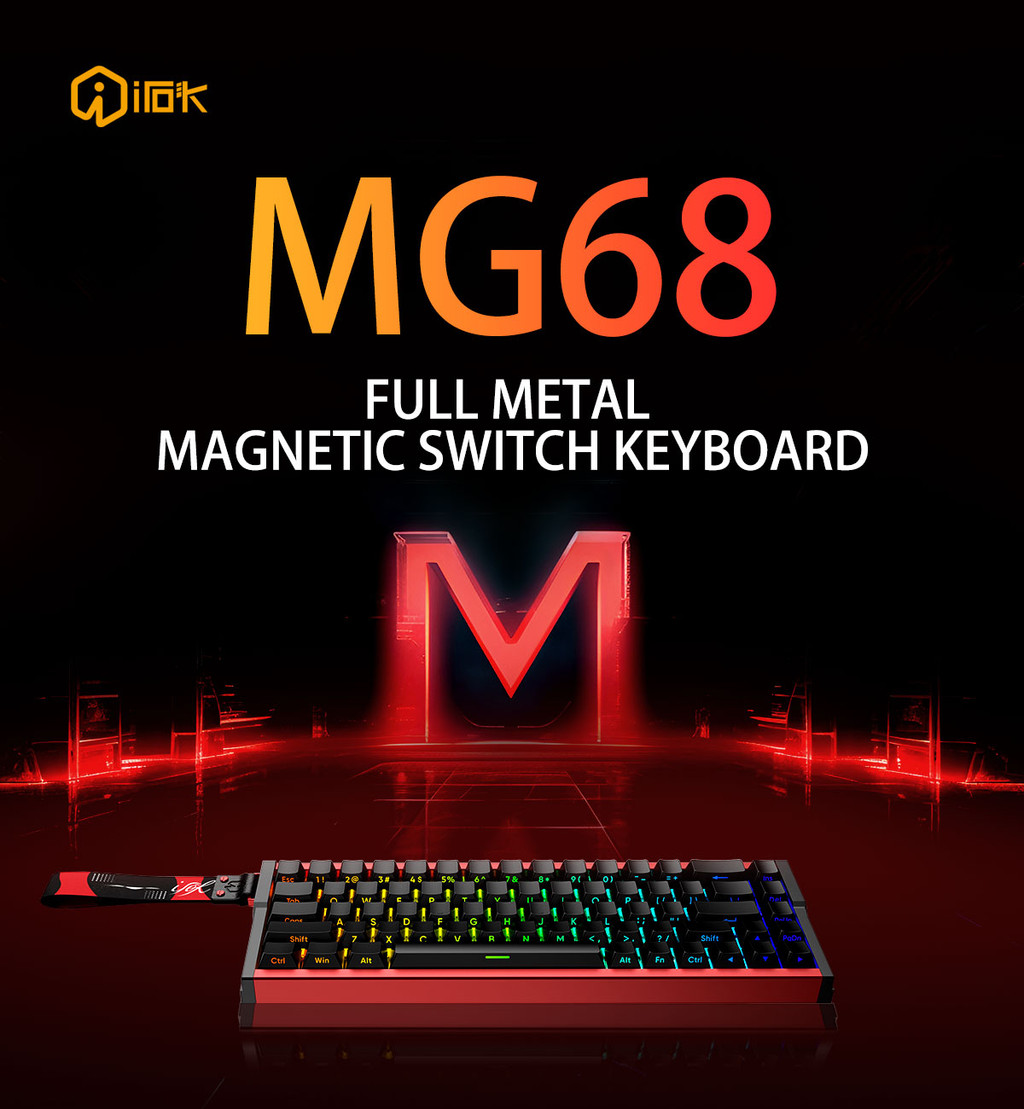 IROK MG68 PRO/MAX 8K Magnetic Switch Gaming Keyboard 0.01mm Quick ...