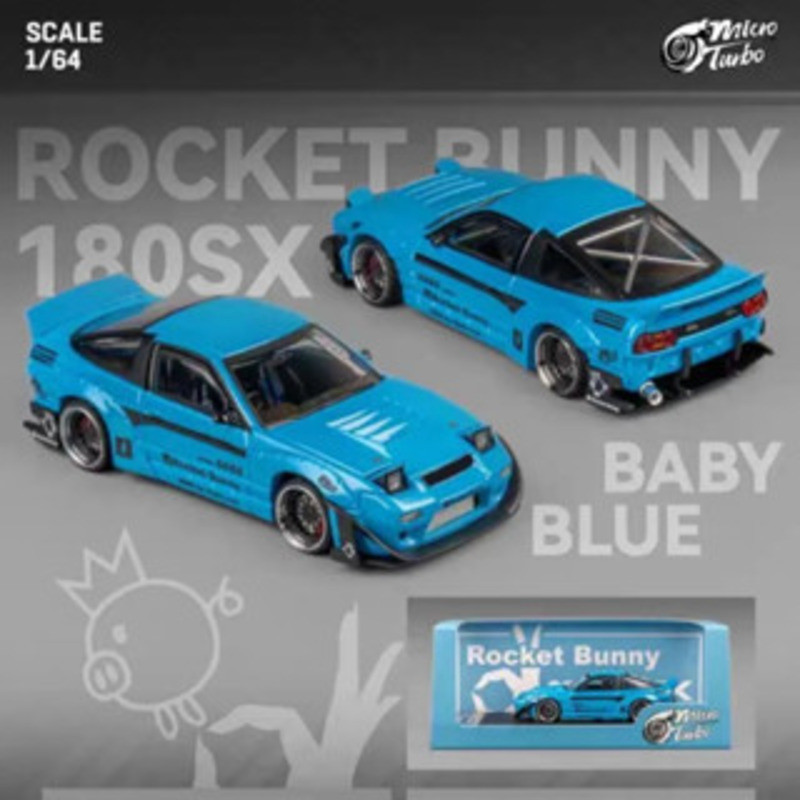 ของเล่น Vivi Micro Turbo MT 1: 64 Nissan 180SX Rocket Rabbit Wide Metal ...
