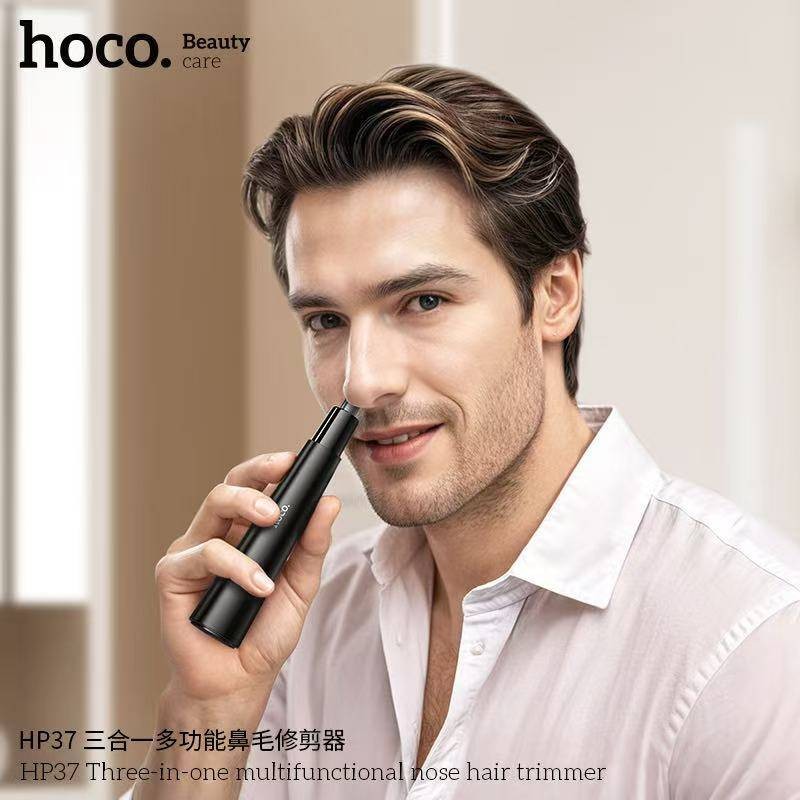 HOCO HP37 เครื่องโกนไฟฟ้า 3-in-1พร้อมหัวเปลี่ยน ตัดขนจมูก / กันคิ้ว ...