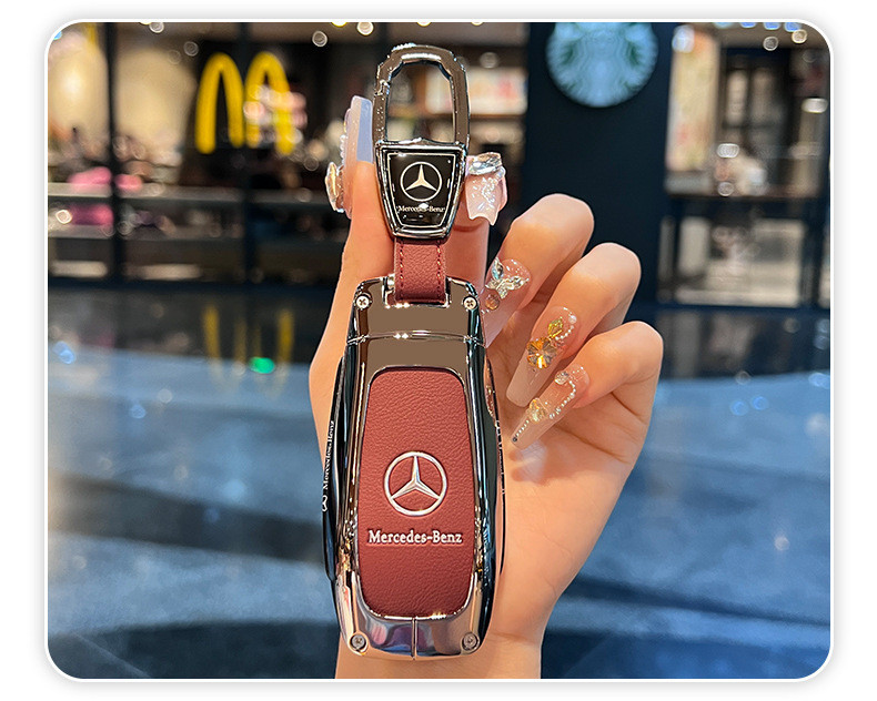 เคสกุญแจเหมาะสำหรับ Mercedes-Benz Elevel E300L E260 GLC300 S400L S450L พวงกุญแจ เคสป้องกันรอย ...