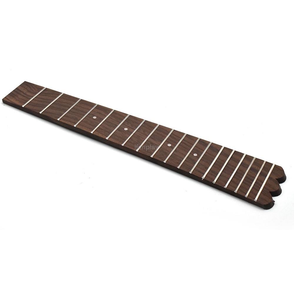 23 นิ้วคอนเสิร์ต Rosewood Ukulele Fretboard 18 Frets W/สีขาวจุด Inlay ...