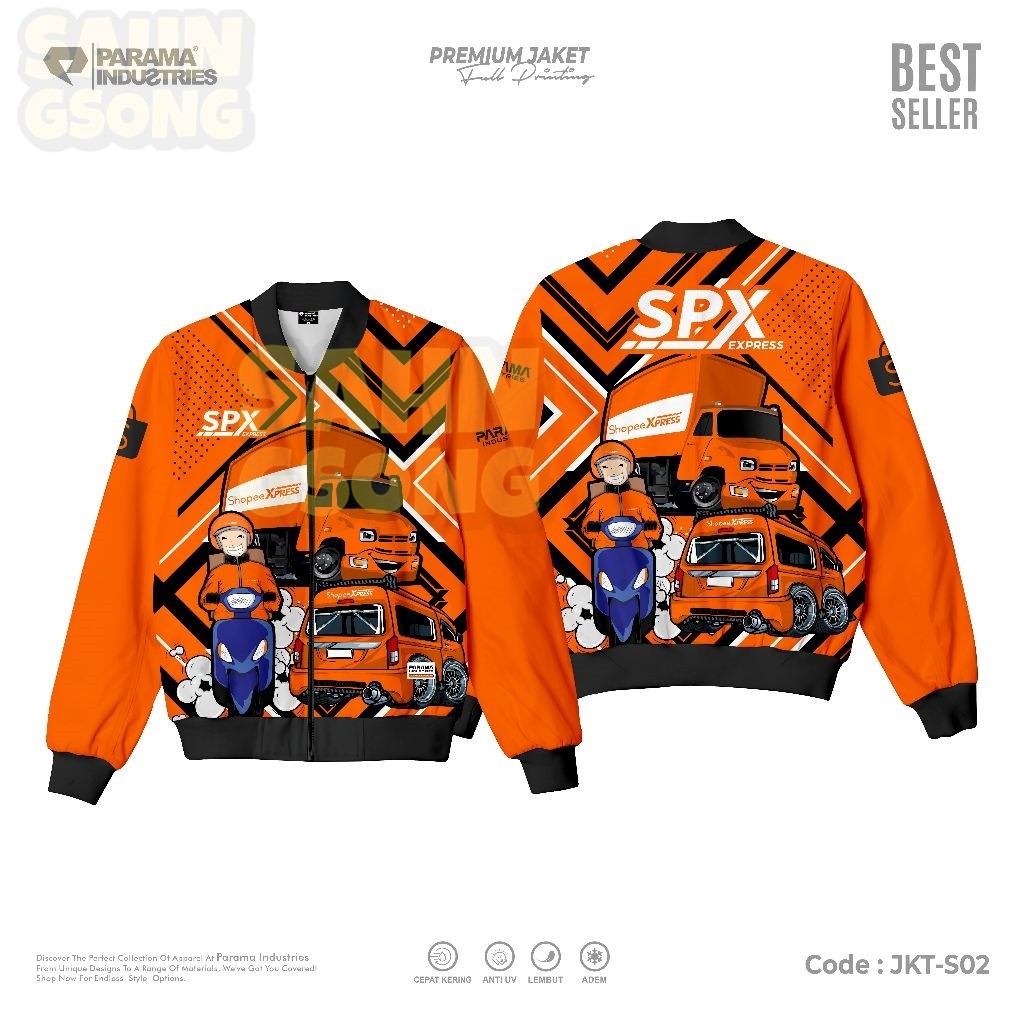 พารามา || เสื้อแจ็คเก็ตกันน้ํา BOMBER PREMIUM FULL PRINTING JAKET ...