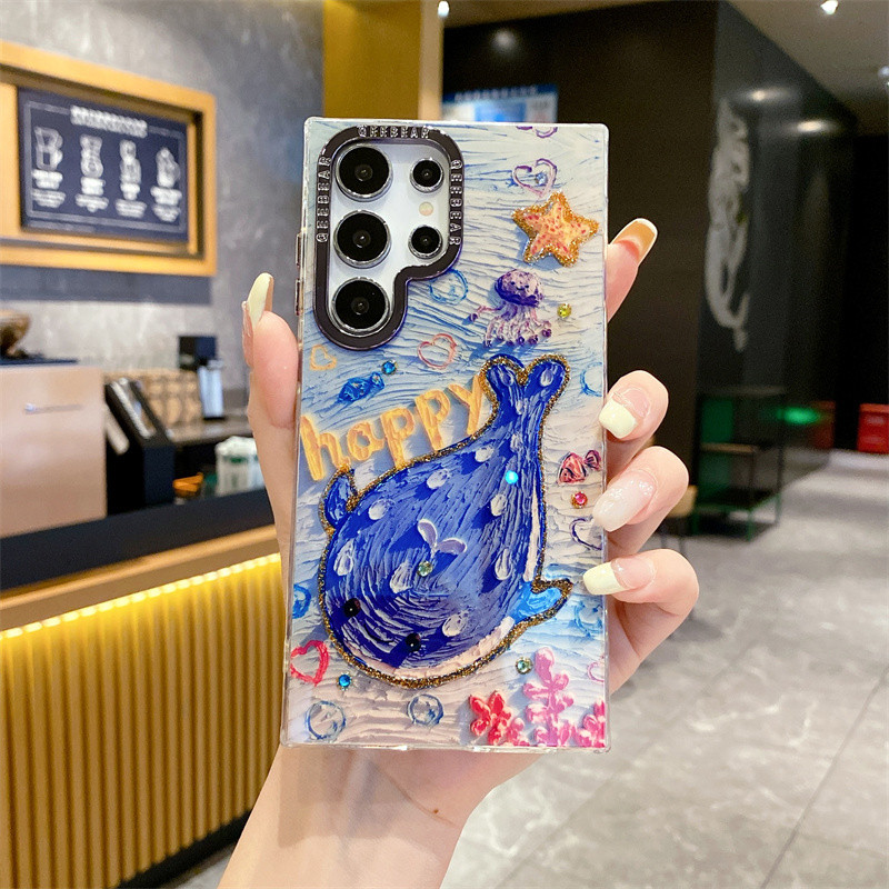 น่ารัก Dolphin Blue light Samsung Galaxy S25 Ultra S24 S23 S22 Ultra ...