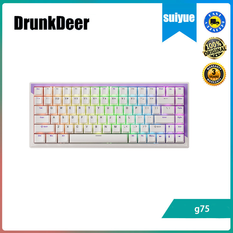 Drunkdeer G75 แบบมีสายปรับคีย์ช่วงคีย์บอร์ดสําหรับเล่นเกมแกนแม่เหล็ก S-class คีย์บอร์ดแกนแม่เหล็ ...