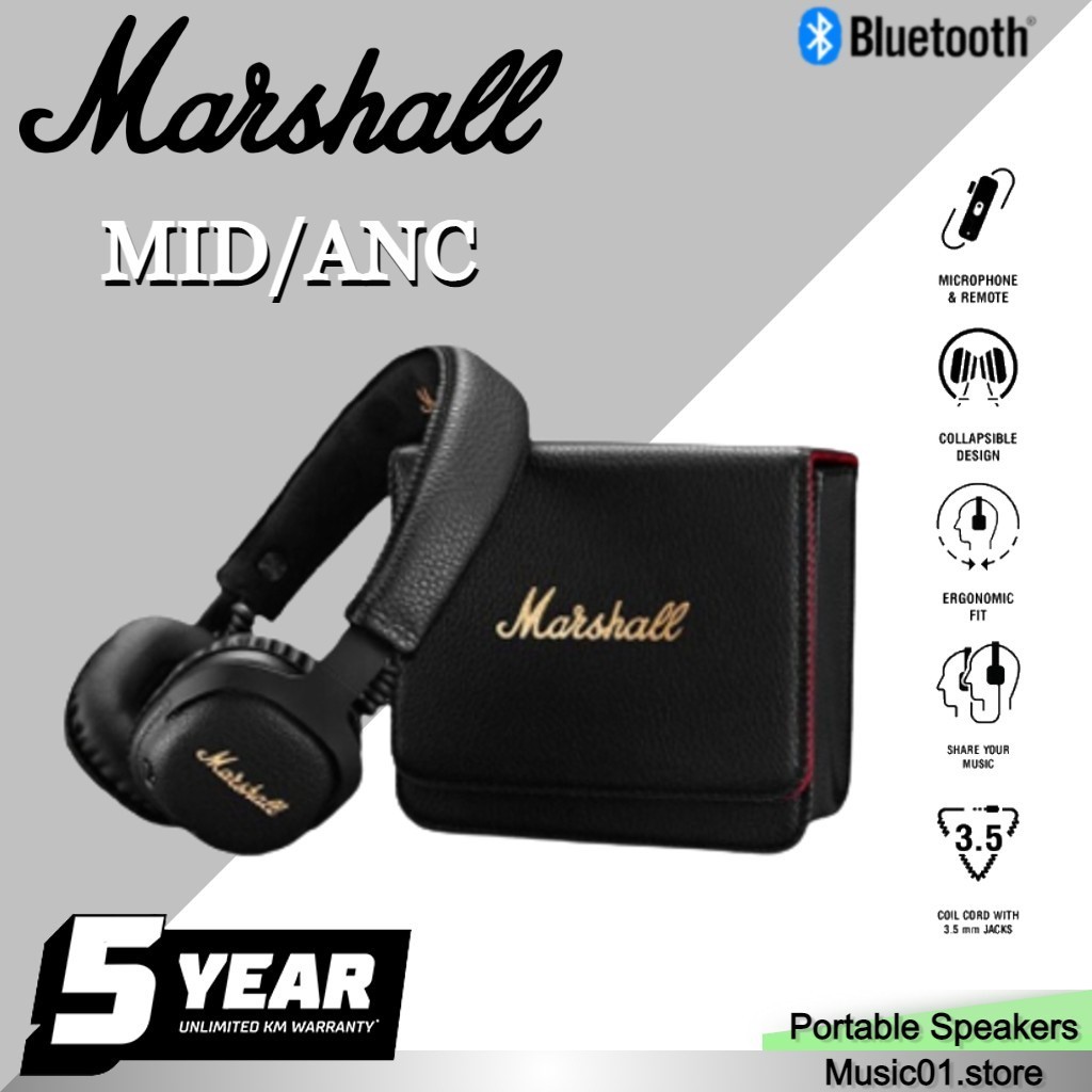 ในสต็อก Marshall MID ANC\MID หูฟังที่เกี่ยวหูหูฟังบลูทูธหูฟังไร้สายหู ...