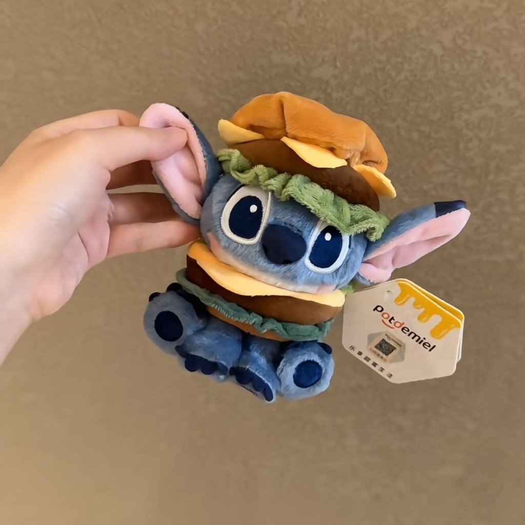 ตุ๊กตา Lilo และ Stitch Burger Stitch กระเป๋าห้อยตกแต่งรถ พวงกุญแจ ...