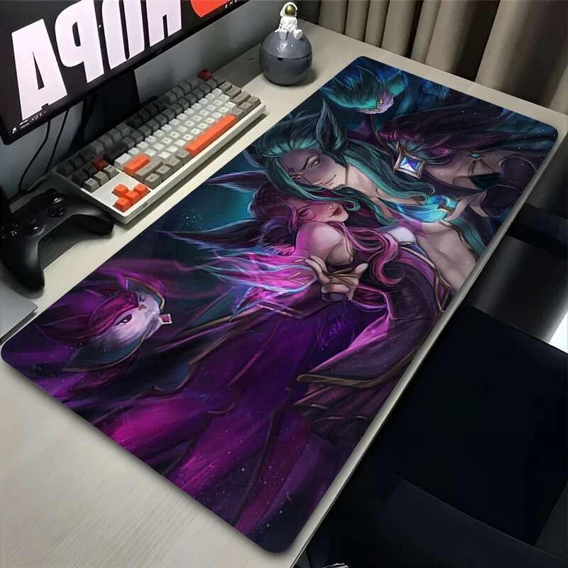 แผ่นรองเมาส์ L-league Of Legends Xayah Rakan PC คีย์บอร์ด Mousedesk Pad ...