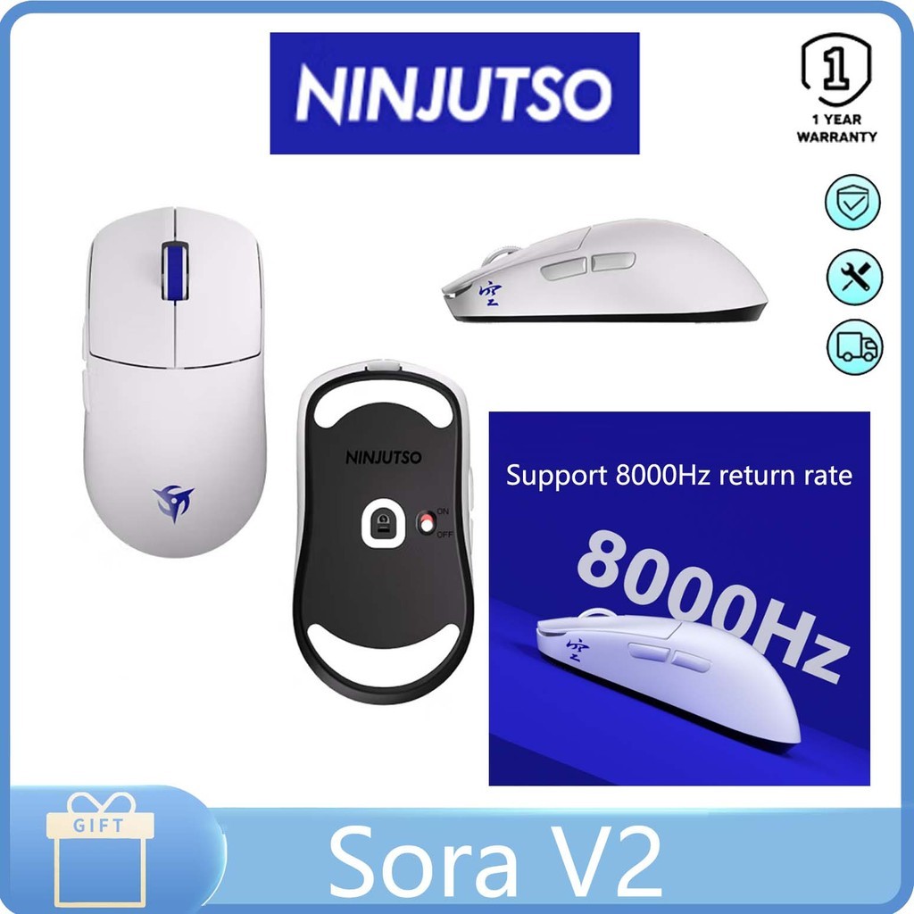 NINJUTSO Sora V2 non-porous lightweight wireless gaming mouse | Shopee ...