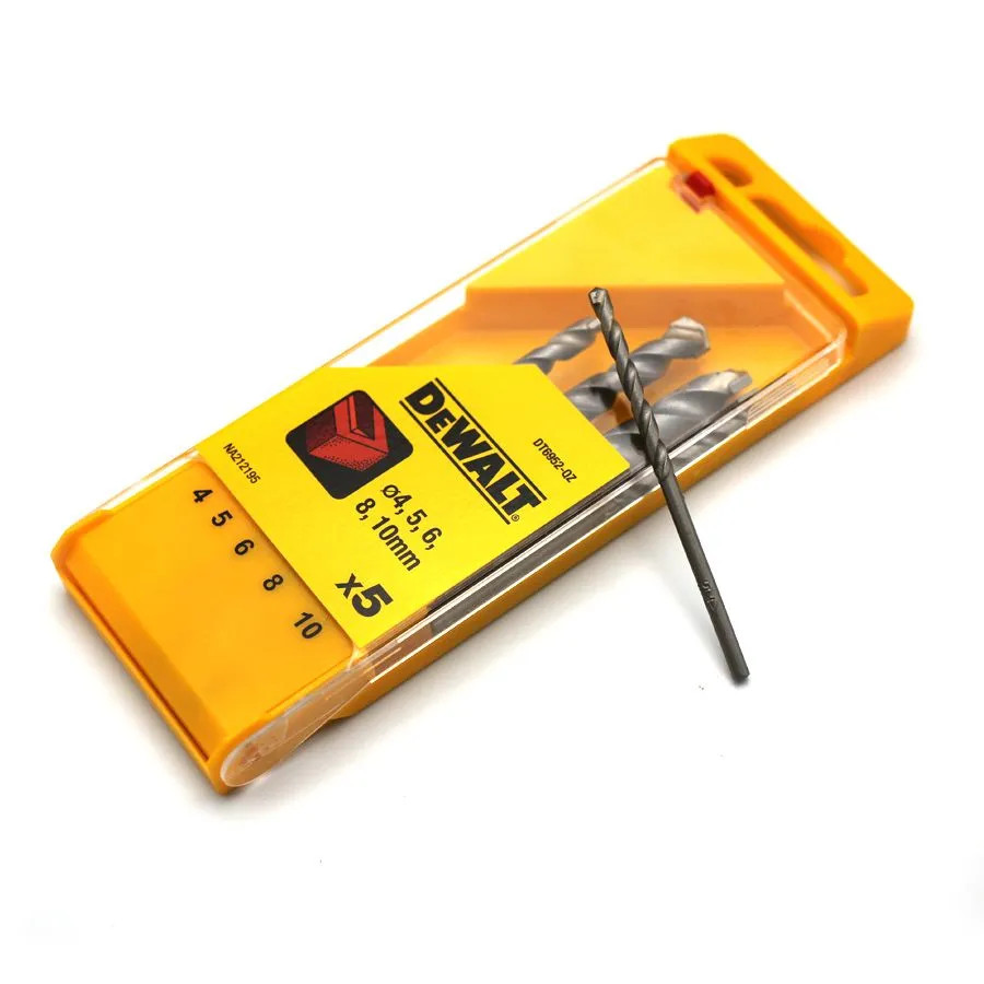 DeWalt Masonry เจาะชุด Bit 5PCS 4/5/6/8/10MM DT6952-QZ สําหรับเจาะ ...